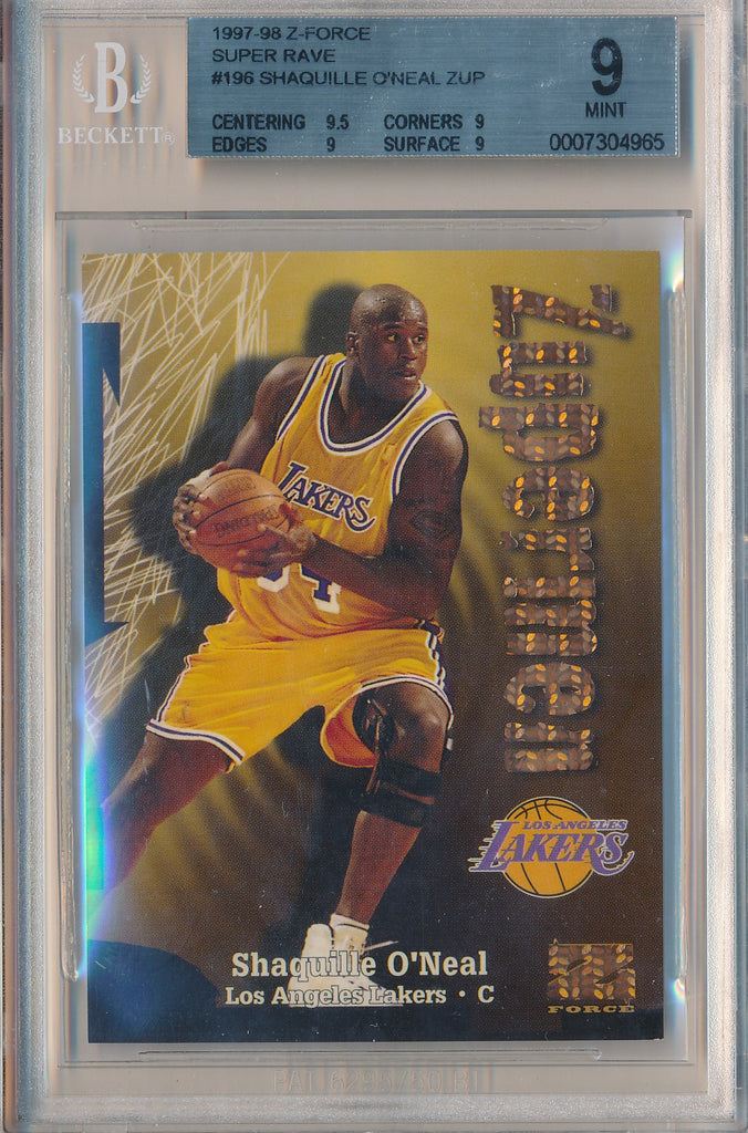 SkyBox 1997-1998 Z-Force Super Rave #196 Shaquille O'neal 18/50 / BGS ...