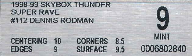 SkyBox 1998-1999 Thunder Super Rave #112 Dennis Rodman 15/25 / BGS Gra ...